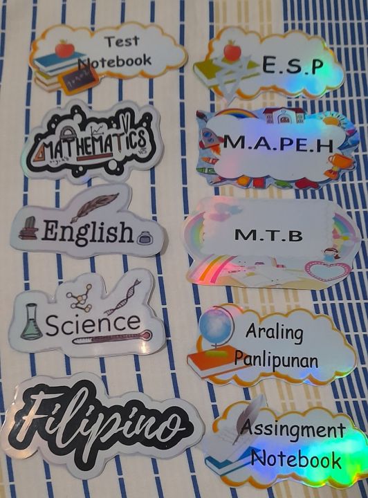 Notebook Subject Sticker | Holographic | Waterproof Shipout 2-3days ...
