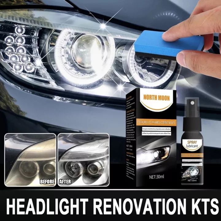 Japan【Quick effect】Car headlight scratch repair spray headlight cleaner ...