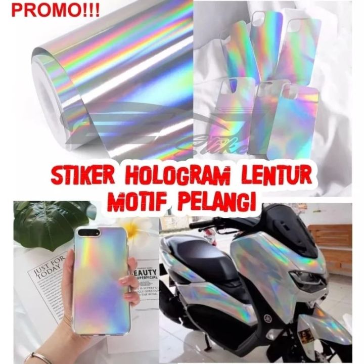 STIKER SKOTLET HOLOGRAM PELANGI 45CM X 1M | Lazada Indonesia