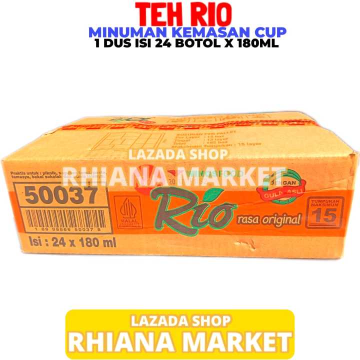 Teh Rio Original 1 Dus Isi 24 Cup x 180ML | Lazada Indonesia