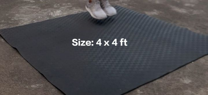 RUBBER MATTING (4x4ft,5MM) (3x3ft,2MM) hard SOLE WATER RESISTANT+ANTI ...