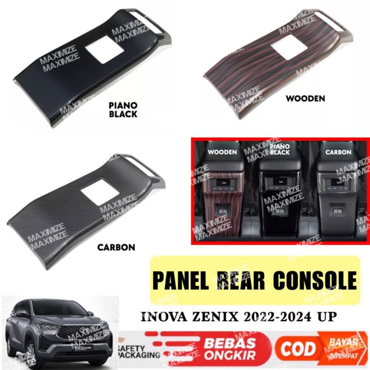 Panel Rear Console Innova Zenix 2022 2023 2024 2025 Hitam Wood Carbon ...