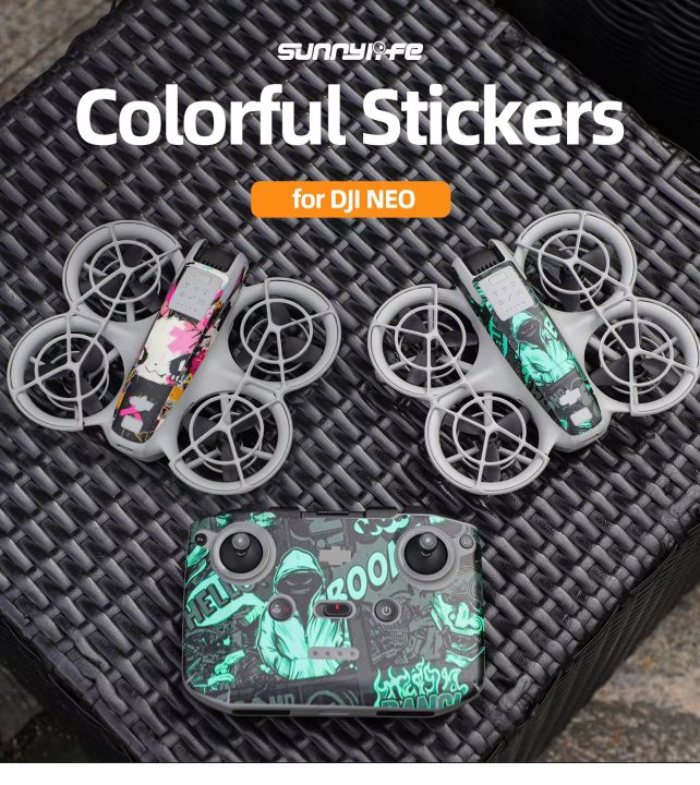 For DJI NEO Colored Stickers Protective Film Scratch-proof Decals Skin ...