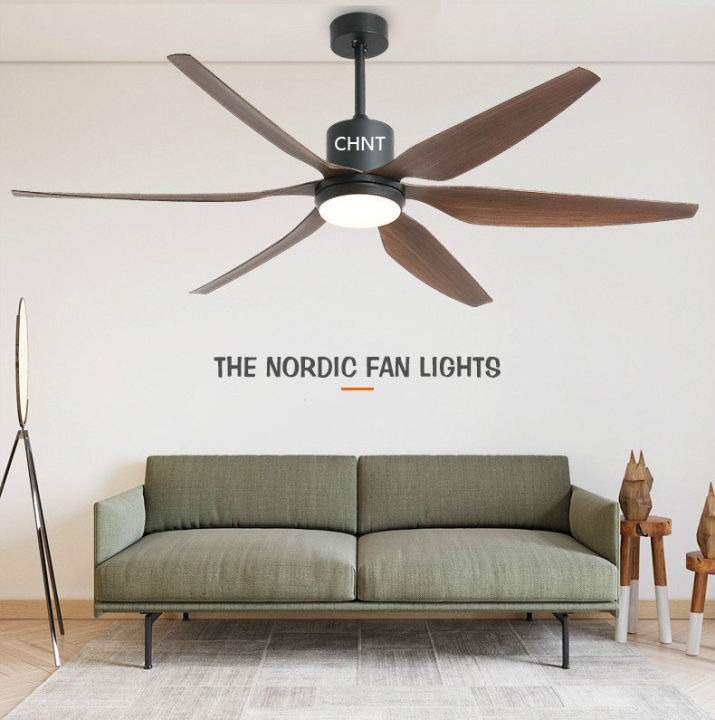 CHNT 66inch Ceiling Fan With Light Remote Control Nordic Modern ...