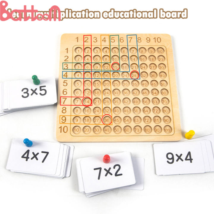Wooden Montessori Multiplication Board Game Kids Learning Educational ...