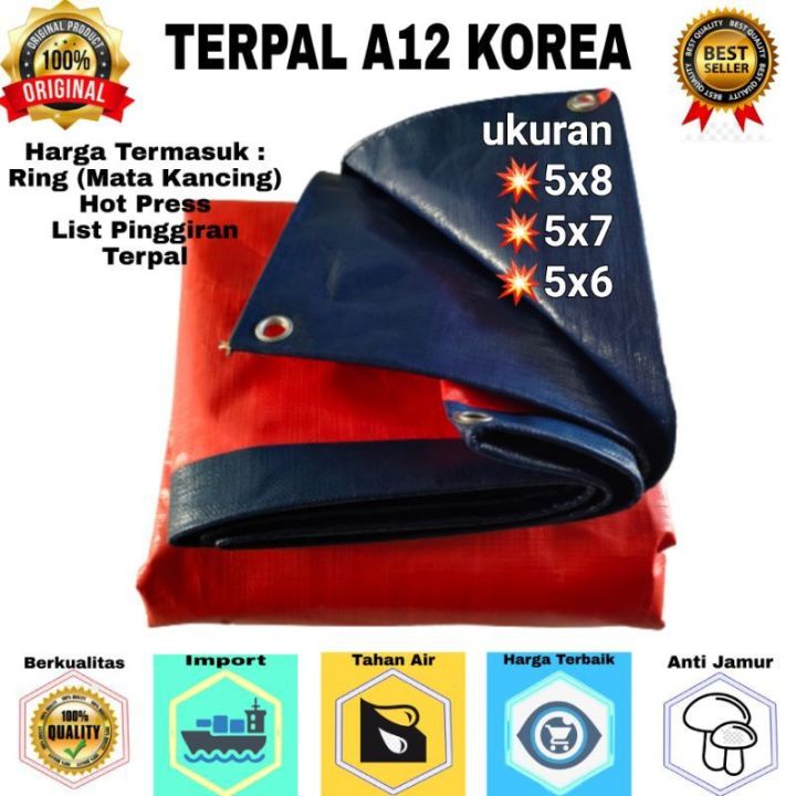 Terpal Lembaran a12 dan a15 ukuran 5x5~5x8 meter bahan tebal | Lazada ...