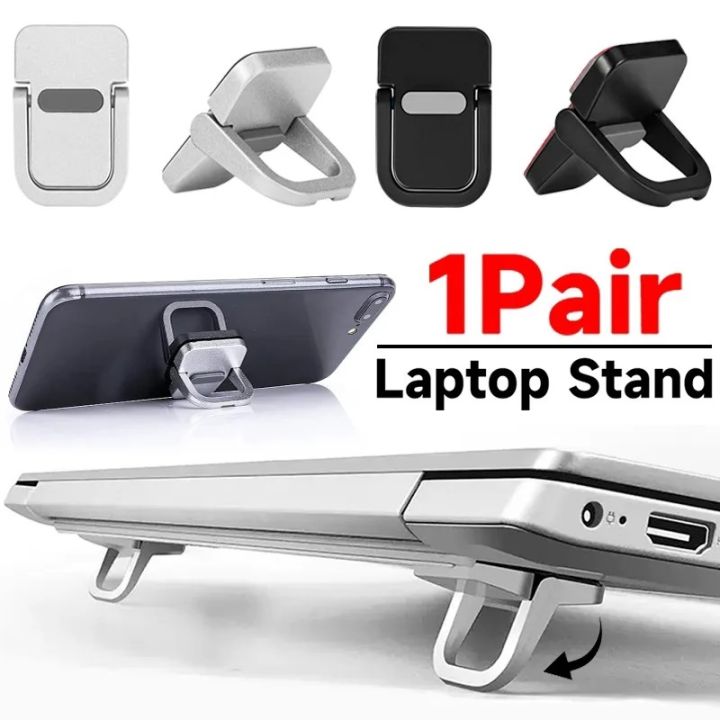 1Pair/Set Portable Keyboard Riser Self-Adhesive Mini Laptop Stand ...