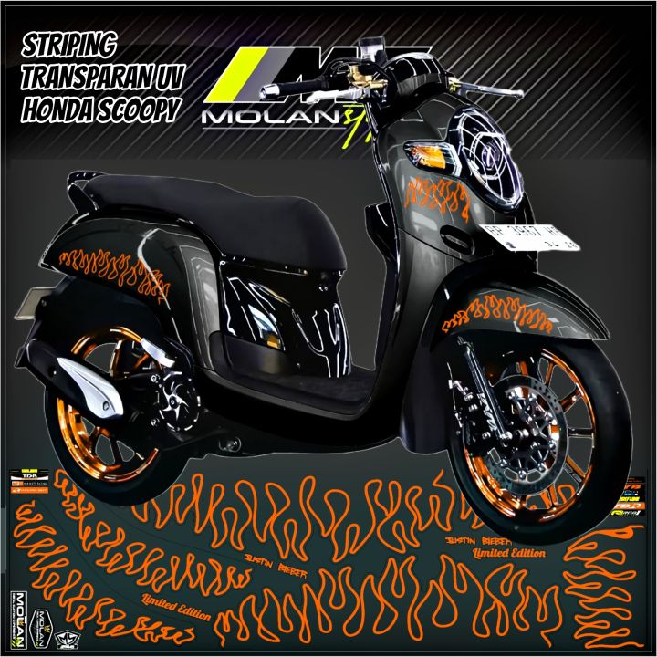 Decal Sticker Striping Variasi Transparan Uv Scoopy Api New Scoopy Api ...