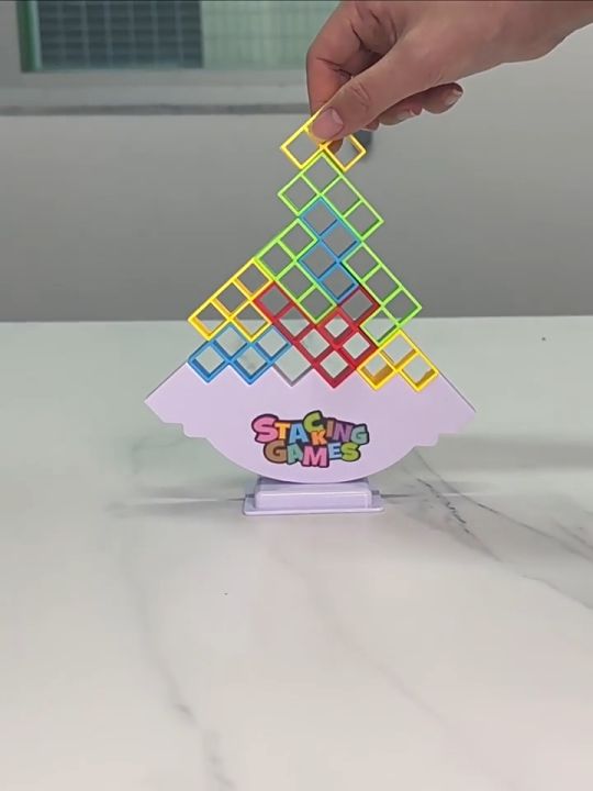 Stacking Tetris Tower Balance Game with Cards Battle Building Block ...