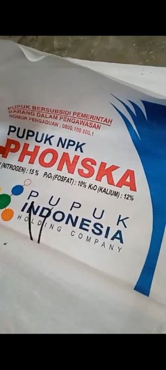 10 biji Karung plastik BARU PHONSKA ORI Barcode, Coret Spidol, tebal ...