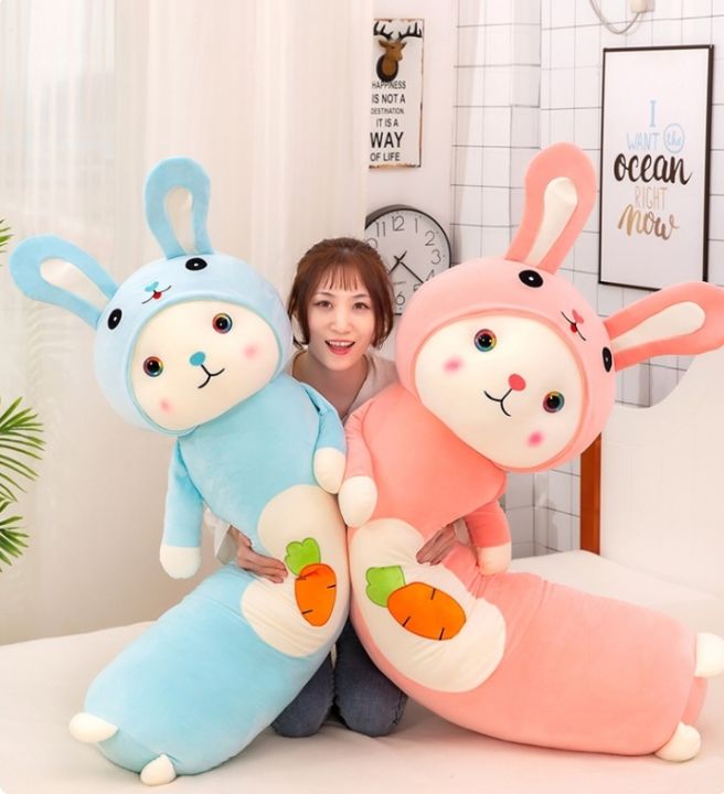 Creative Rabbit Doll 90CM Long Pillow Cute Radish Rabbit Plush Toy Bed ...