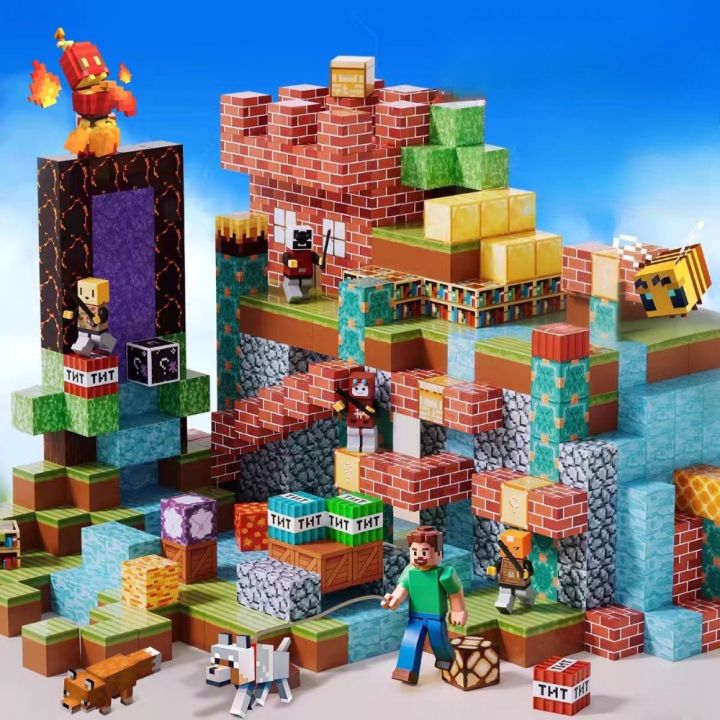10-500PCS Magnetic Building Blocks Toy DIY Magnet Set Bricks Mini World ...