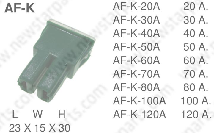 AF-K NEW STAR MAIN FUSE (20A,30A,60A,80A,100A) (6-32V DC) FOR USE ON ...