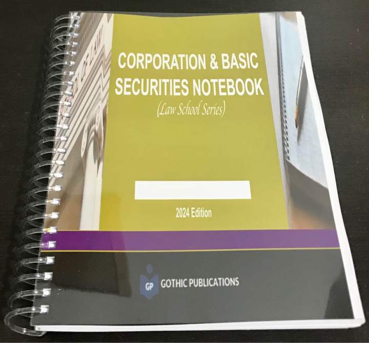(Codal Notebook-Law School) Corporation & Basic Securities (2024 ...