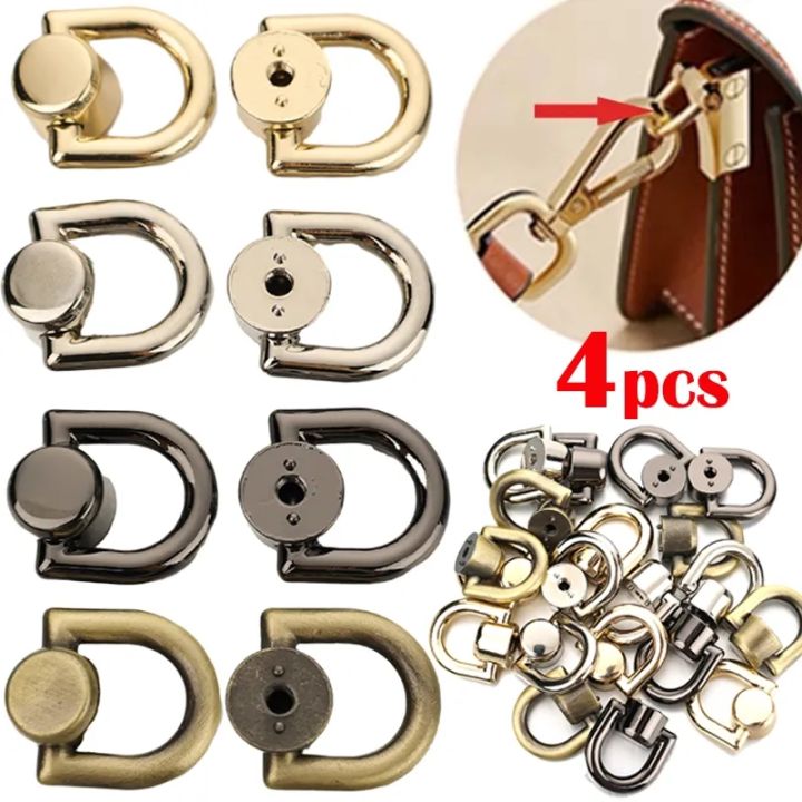 4Pcs D Ring Zinc alloy Bag Zipper Transform Buckles Accessories DIY ...