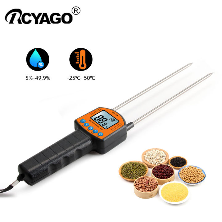 RCYAGO Portable Digital Grain Moisture Meter JGL-188 with Voice ...