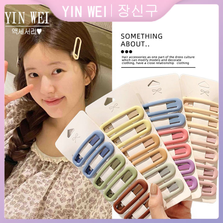YIN WEI 2024กิ๊บติดผมใหม่สีดำฝ้าสำหรับผู้หญิงด้านหลังของหน้าผากกิ๊บหนีบ ...