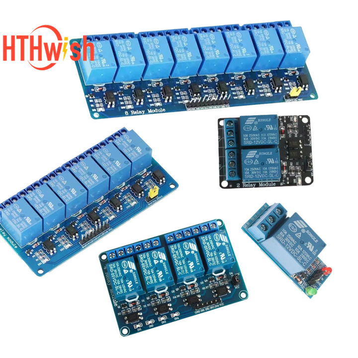 5V/12V/24V Relay Module With Optocoupler Relay Output 1 2 4 6 8 16Way ...