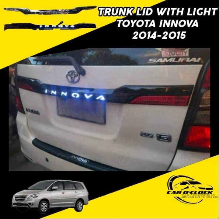 Toyota Innova Trunk Lid with Light (2014-2015) | Lazada PH