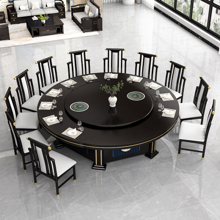 New Chinese Style Hotel Electric Dining Table for 15 People Modern ...