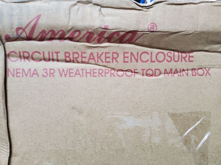 Box Only. NEMA 3R BOX for GE TQD circuit breakers. GE circuit Breaker ...