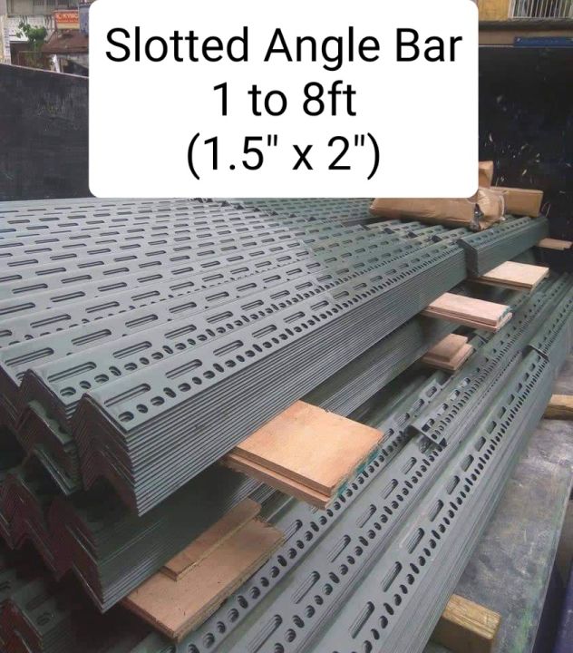 Gray Slotted angles - 1.5" x 2" - 1 to 9ft | Lazada PH