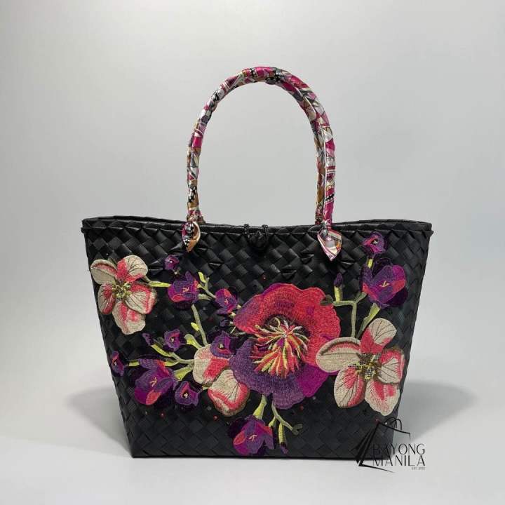 BAYONG MANILA - STYLISH, ELEGANT AND CLASSIC BAYONG FLORAL BAG MEDIUM ...