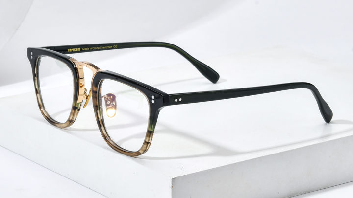 HEPIDEM Acetate Glasses Frame Men Brand Designer Retro Square Nerd ...