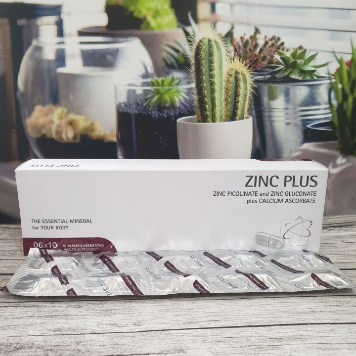 Zinc Plus Kapsul per 1 Strip 10s - Esensial Mineral Zinc Picolinate, Zinc Gluconate Plus Ca ...