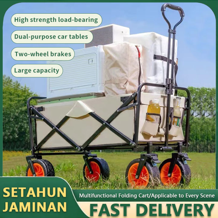 【Ready stock】150L Outdoor Trolley Camping Trolley Outdoor Foldable ...