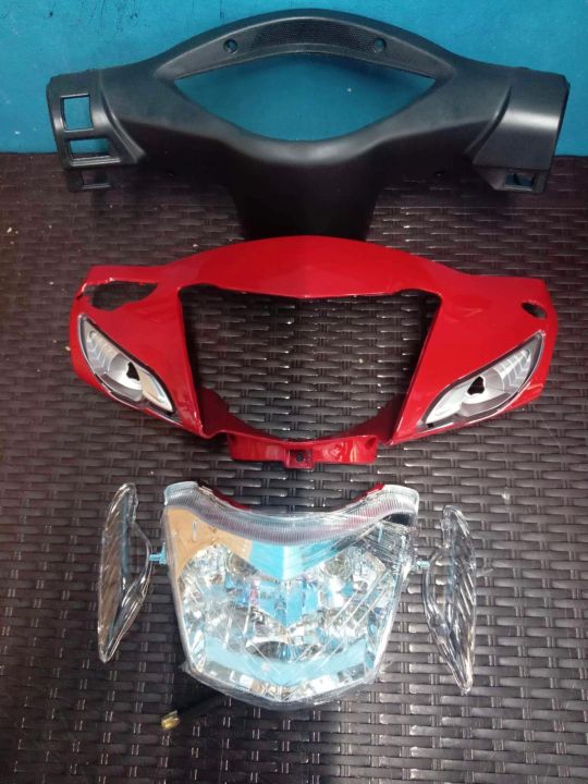 HEADLIGHT and front cowling SET FOR WAVE 100 (Disc)(Free Lens) | Lazada PH