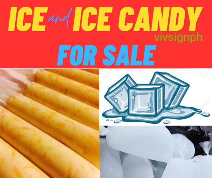 Ice & Ice Candy Laminated signages A4 Size makapal quality | Lazada PH