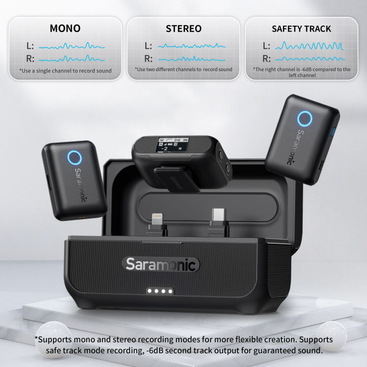 Saramonic Blink500B2+ Wireless Lavalier Microphone 4-in-1 Wireless ...