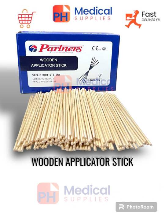 Applicator Stick (Wooden) Non-sterile 1000 Pieces Per Box Partners ...