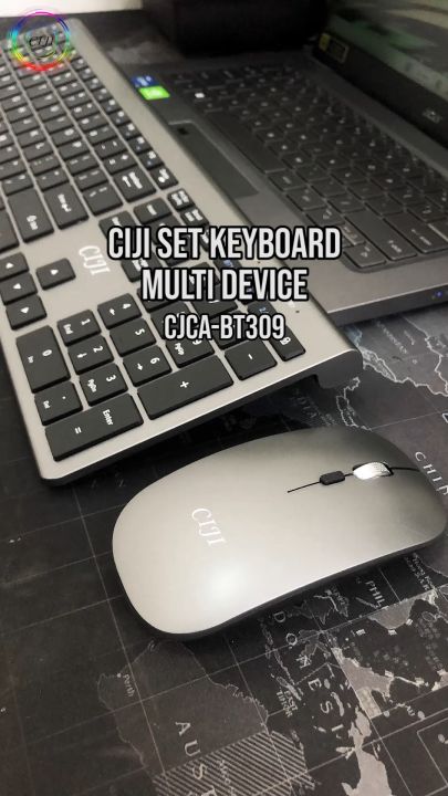 CJCA-BT309 CIJI Set Keyboard Mouse 3 Device Bluetooth + Wireless Dengan ...