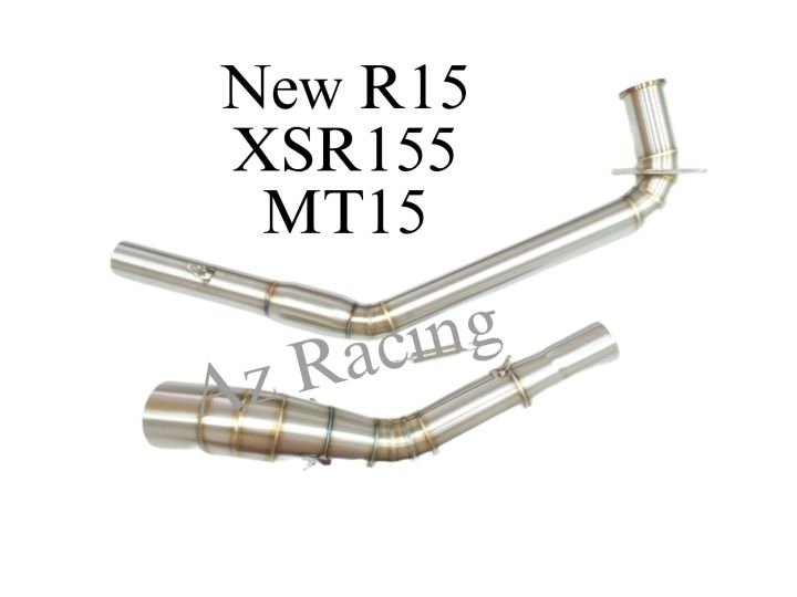 คอท่อR15 ปี2017-2022,MT15,XSR155 แสตนเลสเกรด 304 อย่างดีสวมปลายท่อแต่ง ...