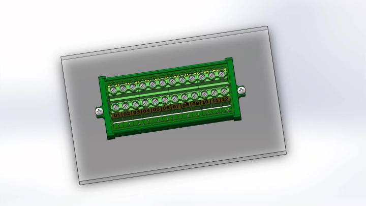 Screw Mount 30A/300V 12 Position Screw Terminal Block Distribution ...