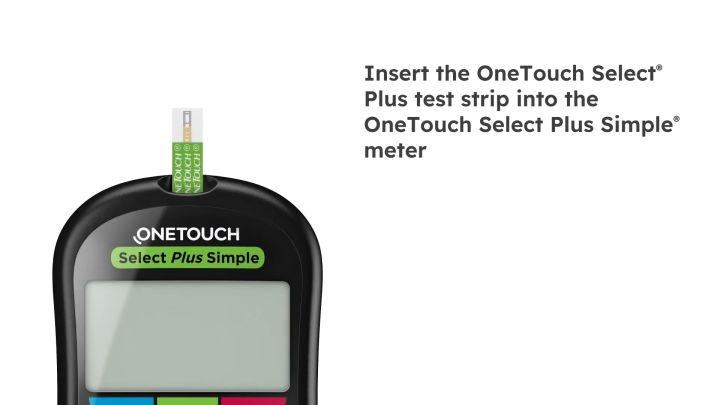 One Touch Select Plus Simple Glucometer Machine Test Strips (25s/50s ...