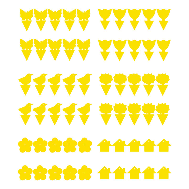 4TH 10pcs Yellow Sticky Traps Fly Paper Dual-Sided Yellow Sticky Fly ...