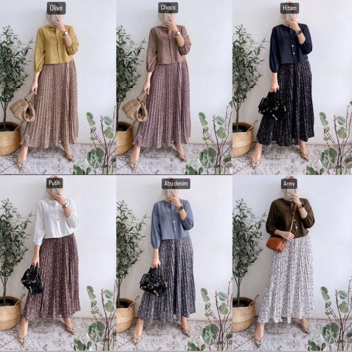 New Zavika set rok SET ROK KEKINIAN SET ROK TERBARU OOTD HIJABERS ...
