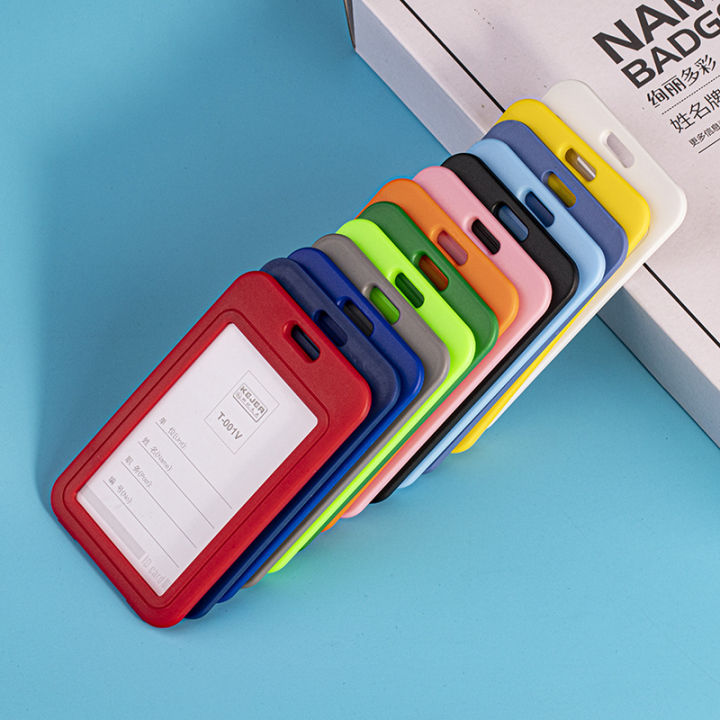 T-001V Vertical Double-Sided Transparent Kejea Work Card Chest Card ...