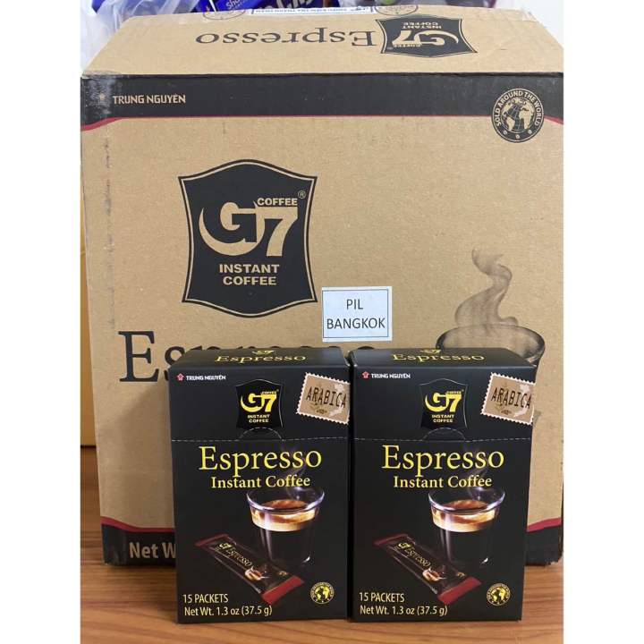 G7 Espresso กาแฟดำเอสเพรสโซ่ กาแฟอาราบิก้า 100% แบบสำเร็จรูป 1 กล่องมี ...
