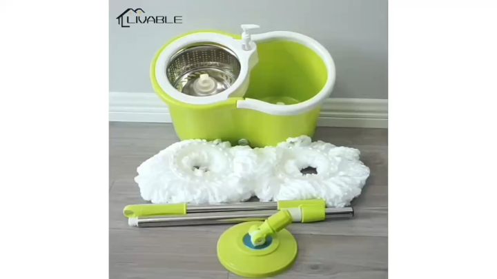 LIVABLE Mop Map For Floor Cleaning Mop Wet and Dry Use 360° Dual Drive ...
