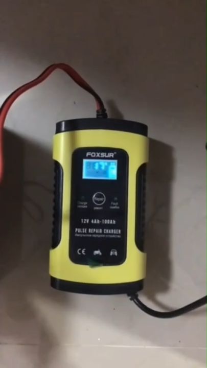 FOXSUR เครื่องชาร์จ 12V อัจฉริยะซ่อมฟื้นฟูแบตเตอรี่รถยนต์ แบตเตอรี่ ...