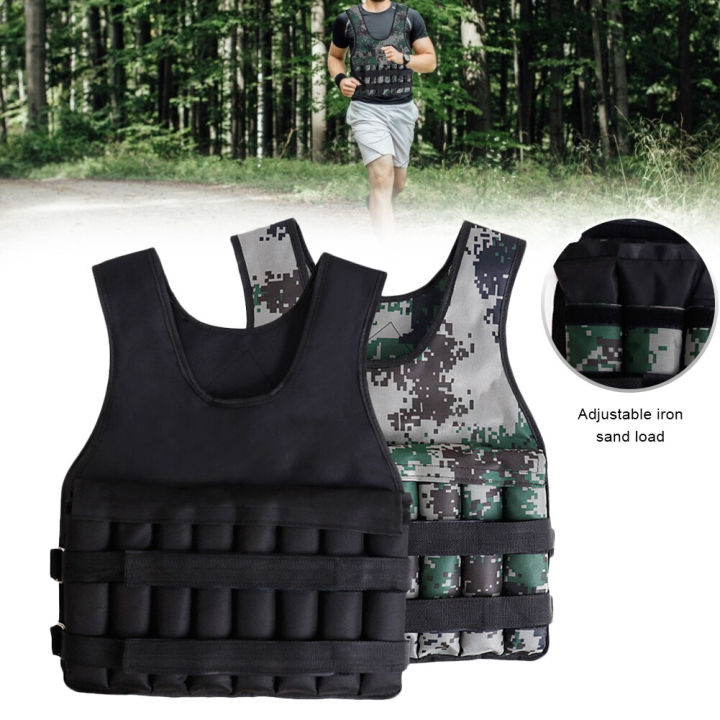 LO【Max load 20KG】Loading Weight Vest For Boxing Weight Training Workout ...