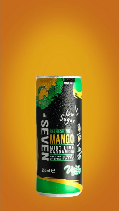 "No. SEVEN" MANGO-MINT-LIME-CARDAMOM soft drink (24 cans per carton ...