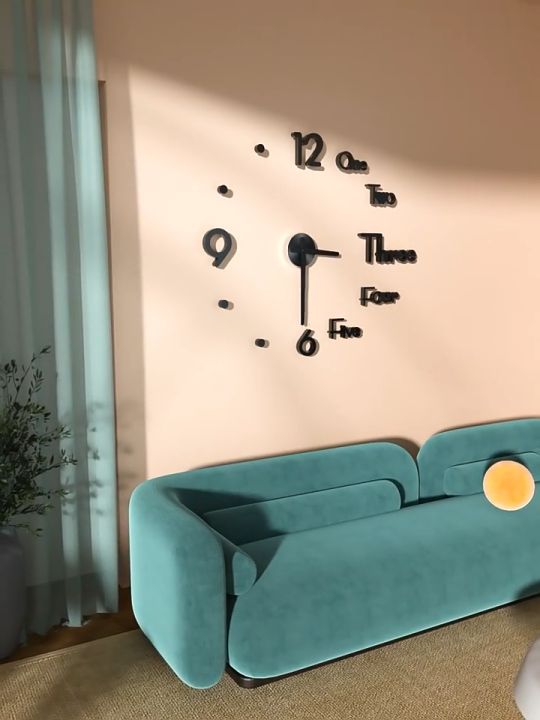 Top Home PH 2024 Luminous 3D Round Wall Clock Minimalist Elegant Nordic ...