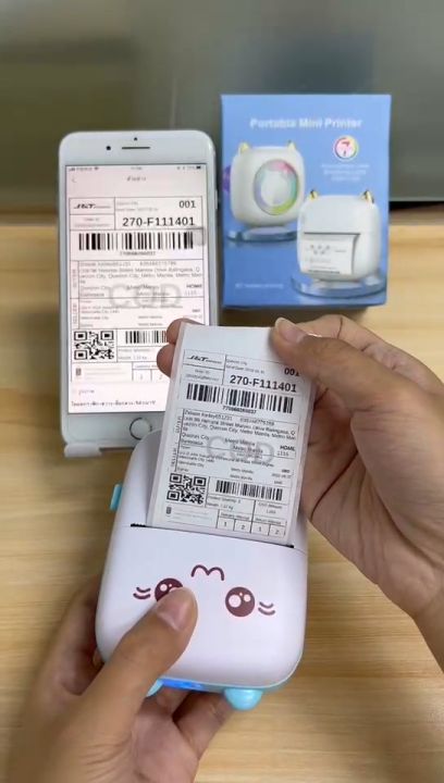 PinPrint Mini Printer Bluetooth Waybill Printer Thermal Printer For Label Photo Printing ...