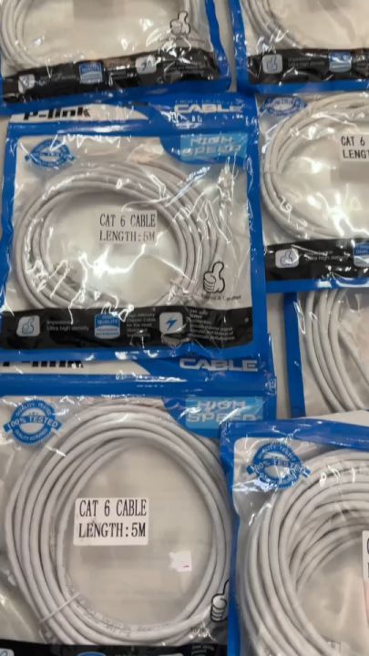 สายแลน LAN Cat6 GLINK 3M 5M 10m 15M 20M 30M พร้อมเข้าหัว | Lazada.co.th