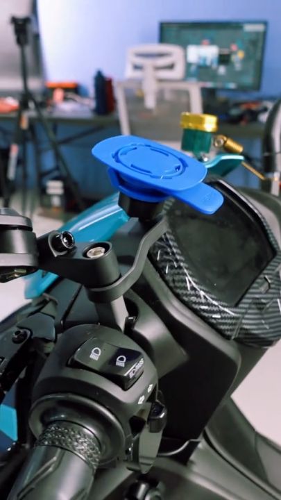 Push Lock Cellphone Holder Set Handle Bar Mount With Side Mirror Mount ...